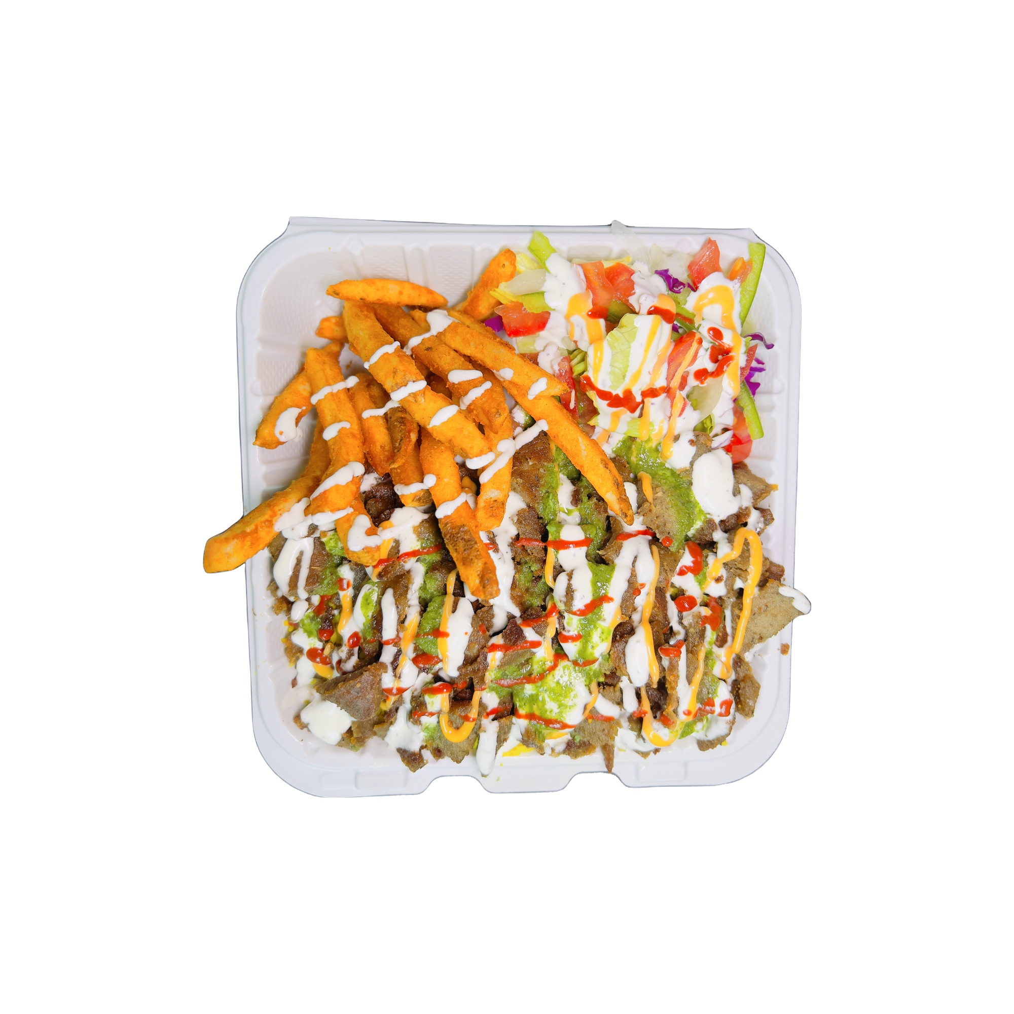 Lamb & Beef Over Rice Platter | Halal Bros Cortlandt